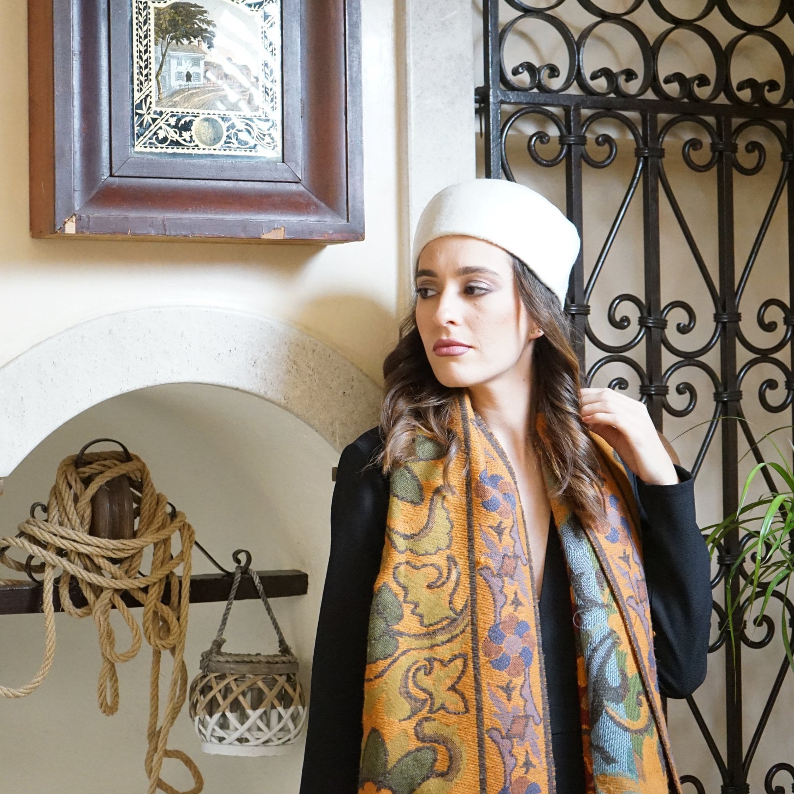 White Kufi Chechia, African Hat,tunisian Chachia, White Tunisian Woolen ...