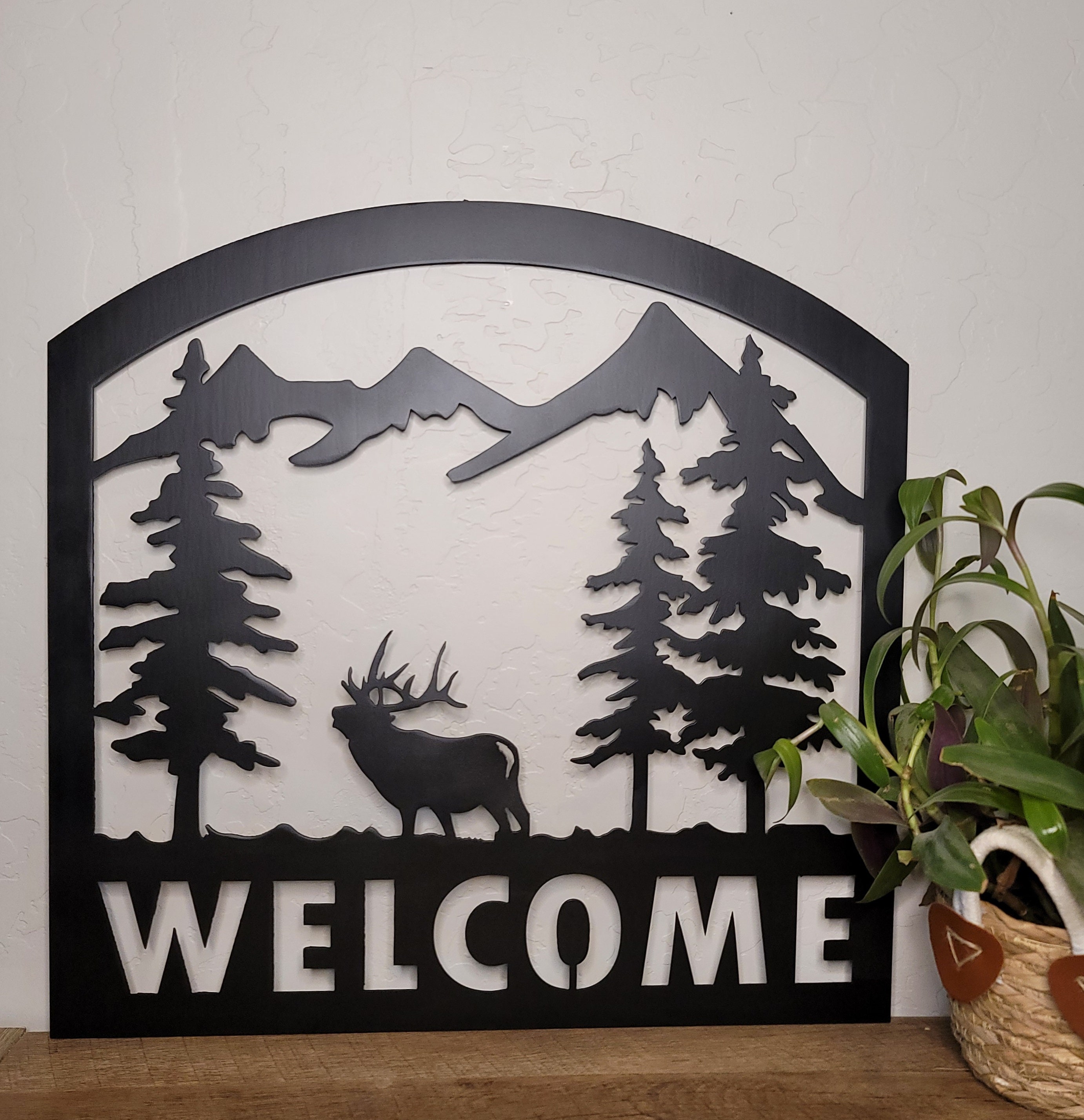 Elk Welcome Sign - Etsy