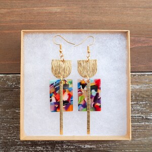 Color Pop Statement Earrings | Eco-friendly Acetate Earrings | Fun ...