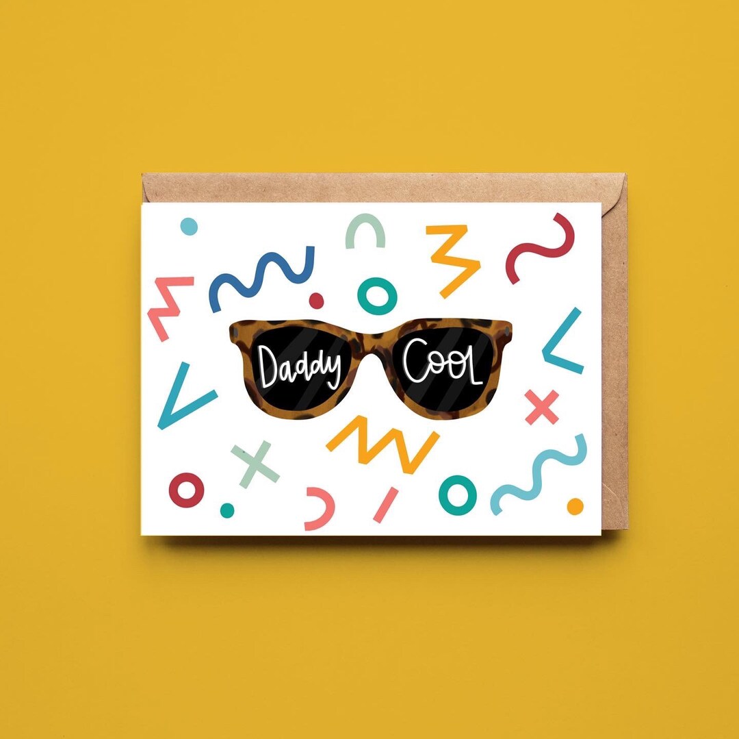 Daddy Cool Card Daddy Fathers Day Card Fathers Day Card - Etsy