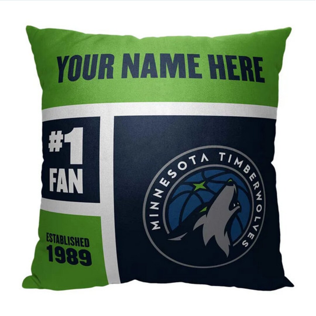 Minnesota Timberwolves Colorblock Personalized Pillow - Etsy