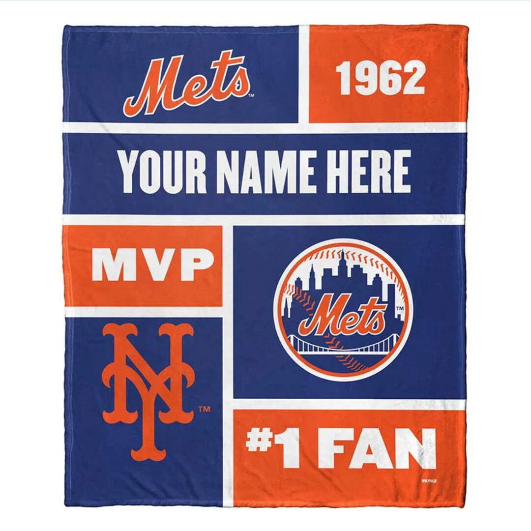 Official MLB New York Mets Colorblock Personalized Silk Touch Throw ...