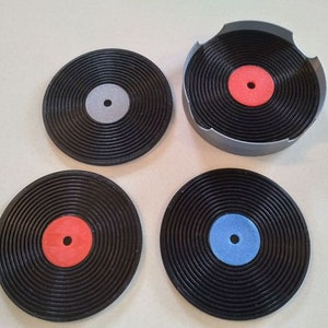 Record Coasters Vinyl Record Coaster Set Drink Coasters Vinyl Records ...