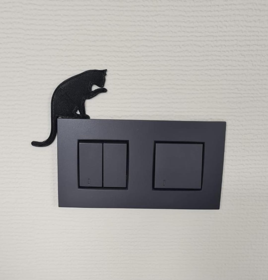 Set of 3 Cat Light Switch Cover Cute Cat Wall Plate Playful Kitty ...