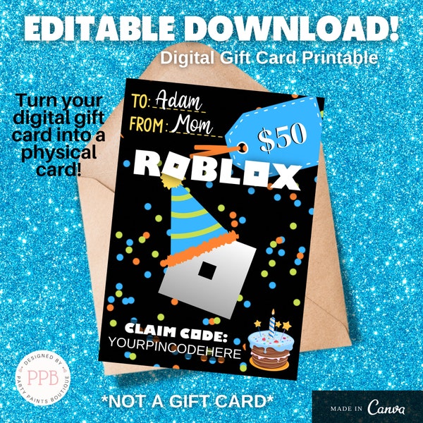 Roblox Card - Etsy