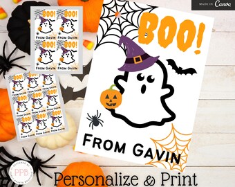 PRINTABLE You Are Fab-boo-lous Happy Halloween Cute Ghost Gift Tag ...