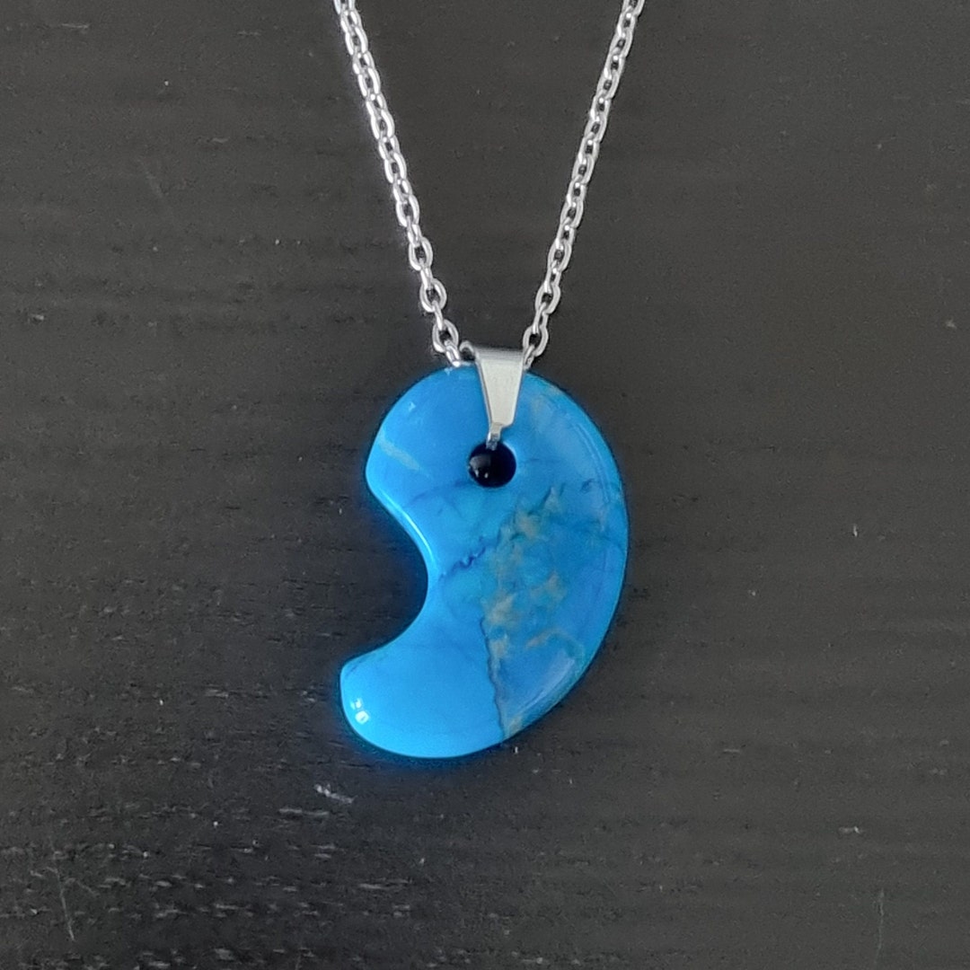 Japanese Necklace Magatama in Turquoise Brings Good Luck - Etsy
