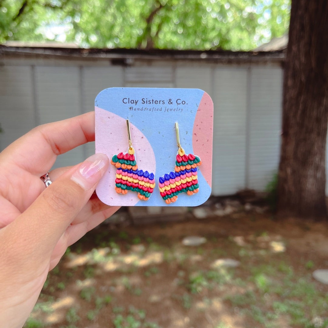 Piñata Clay Earrings (pre-order) - Etsy