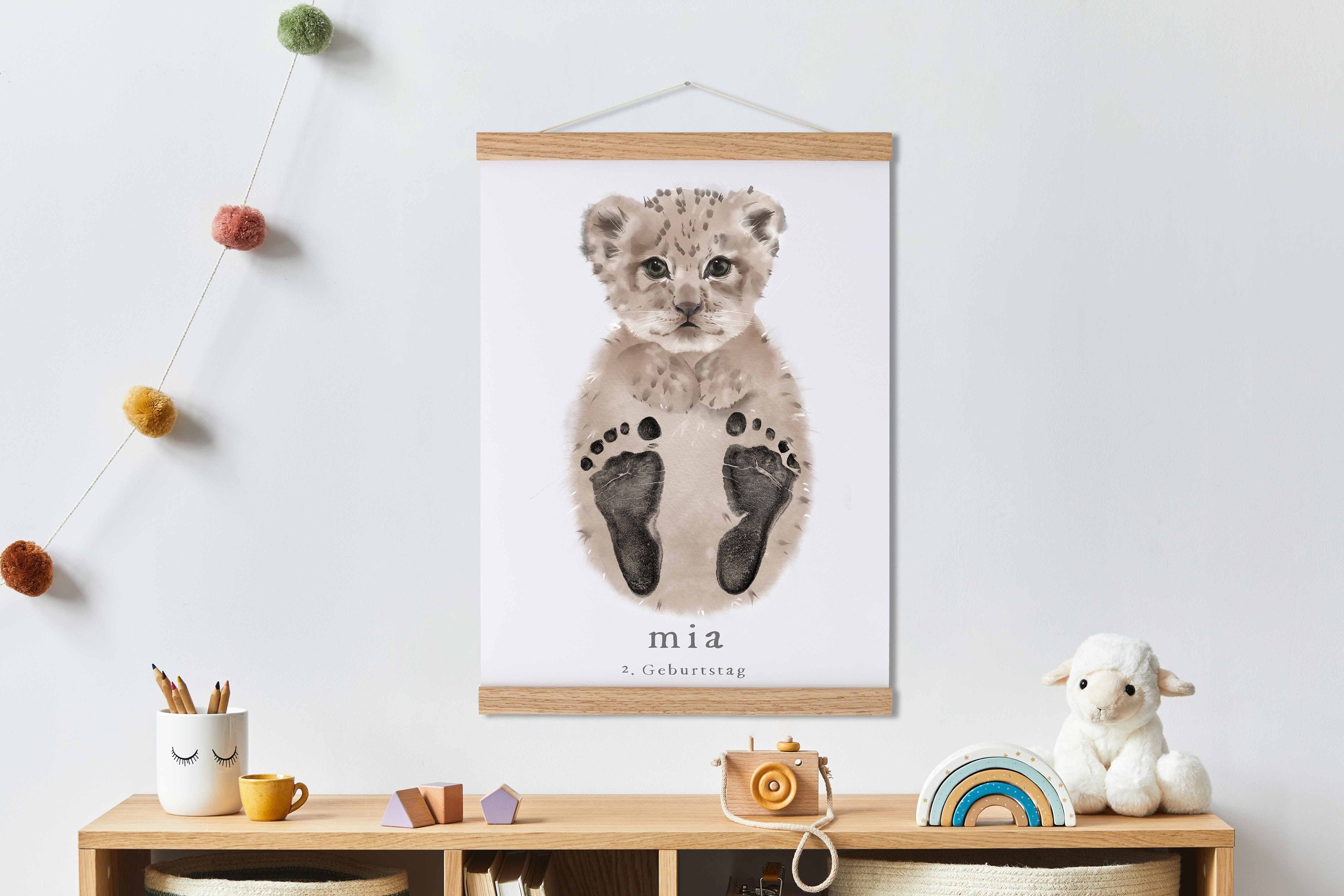 Baby Gift Personalized Footprint Set Mural Baby & | Etsy