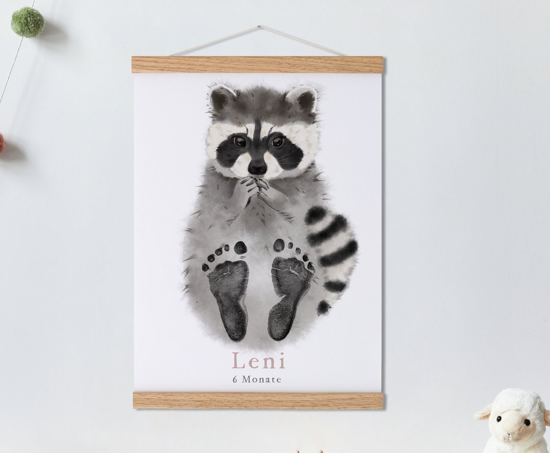Baby Gift Personalized, Footprint Set, Wall Picture Baby & Children's ...
