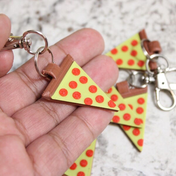 Pizza Keychain - Etsy