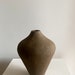 Handmade Brown Ceramic Vase: Rustic Coiled Clay Decor - Etsy
