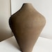 Handmade Brown Ceramic Vase: Rustic Coiled Clay Decor - Etsy