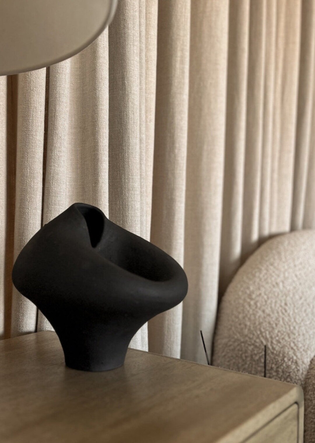 Handmade Black Ceramic Vase: Abstract Home Decor Vessel, US Duties ...