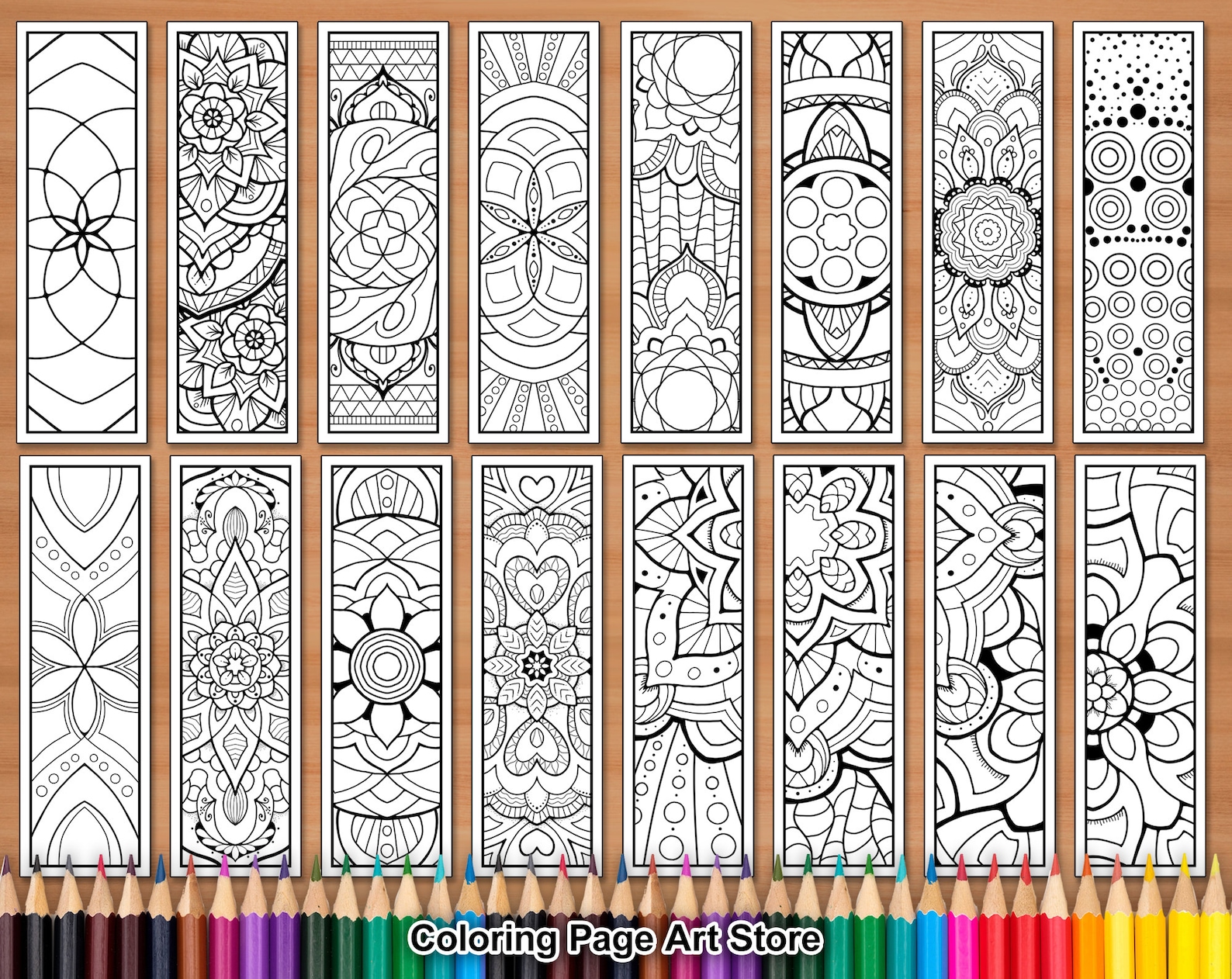Printable Coloring Bookmarks | Mandala Bookmarks | Bookmarks for Kids ...