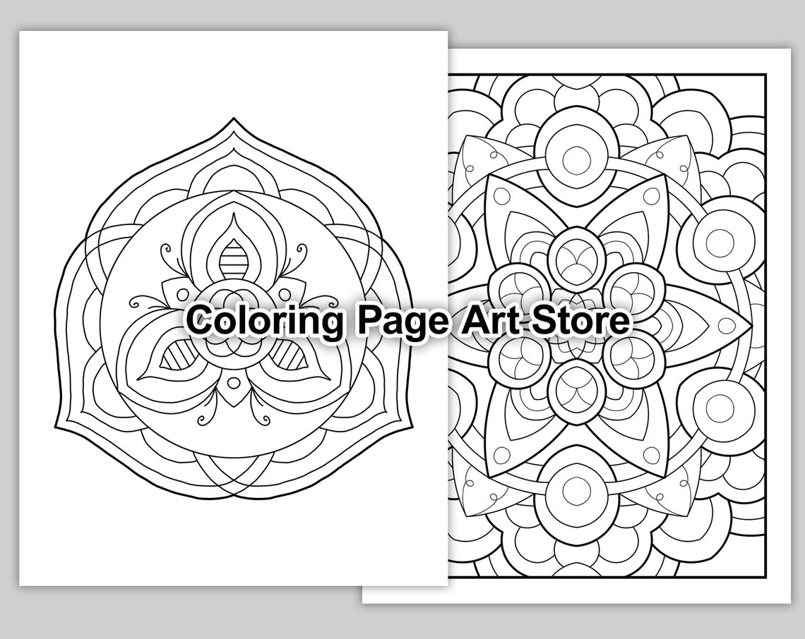 Mandala Coloring Book | 50 Printable Coloring Pages | Instant Download ...