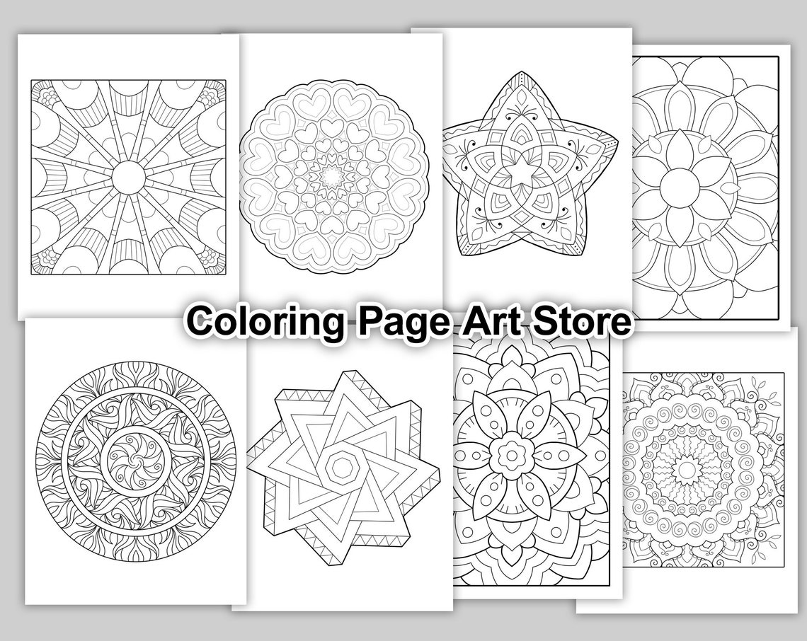 50 (more!) Mandalas Coloring Book: Printable Pages (PDF Download) - Etsy