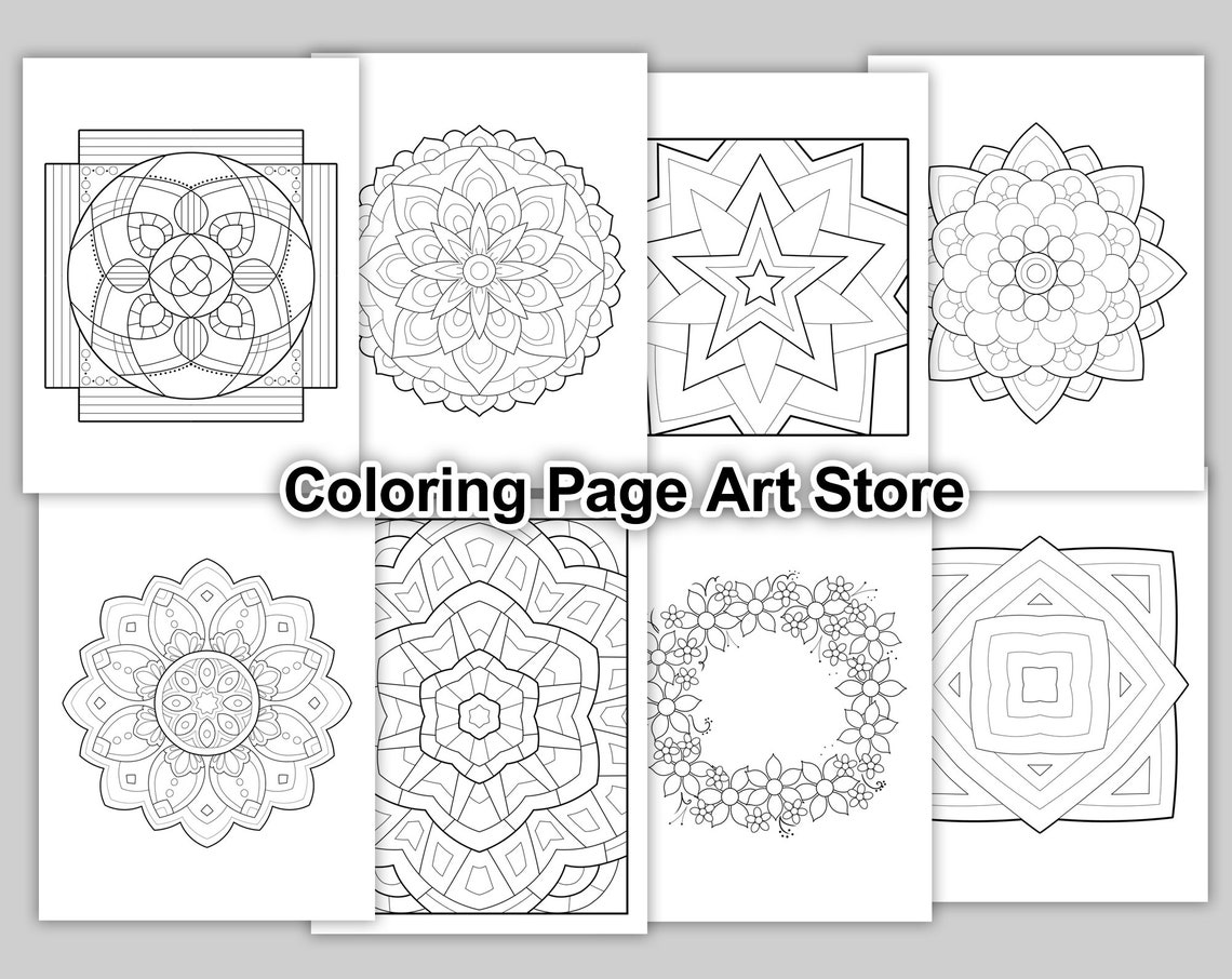 Mandala Coloring Book | 50 Printable Coloring Pages | Instant Download ...