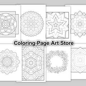 Mandala Coloring Book | 50 Printable Coloring Pages | Instant Download ...