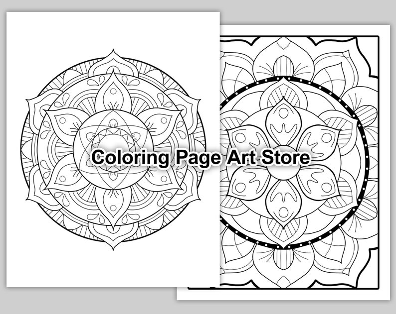 50 MORE Mandalas Coloring Book | 50 Printable Coloring Pages | Instant ...