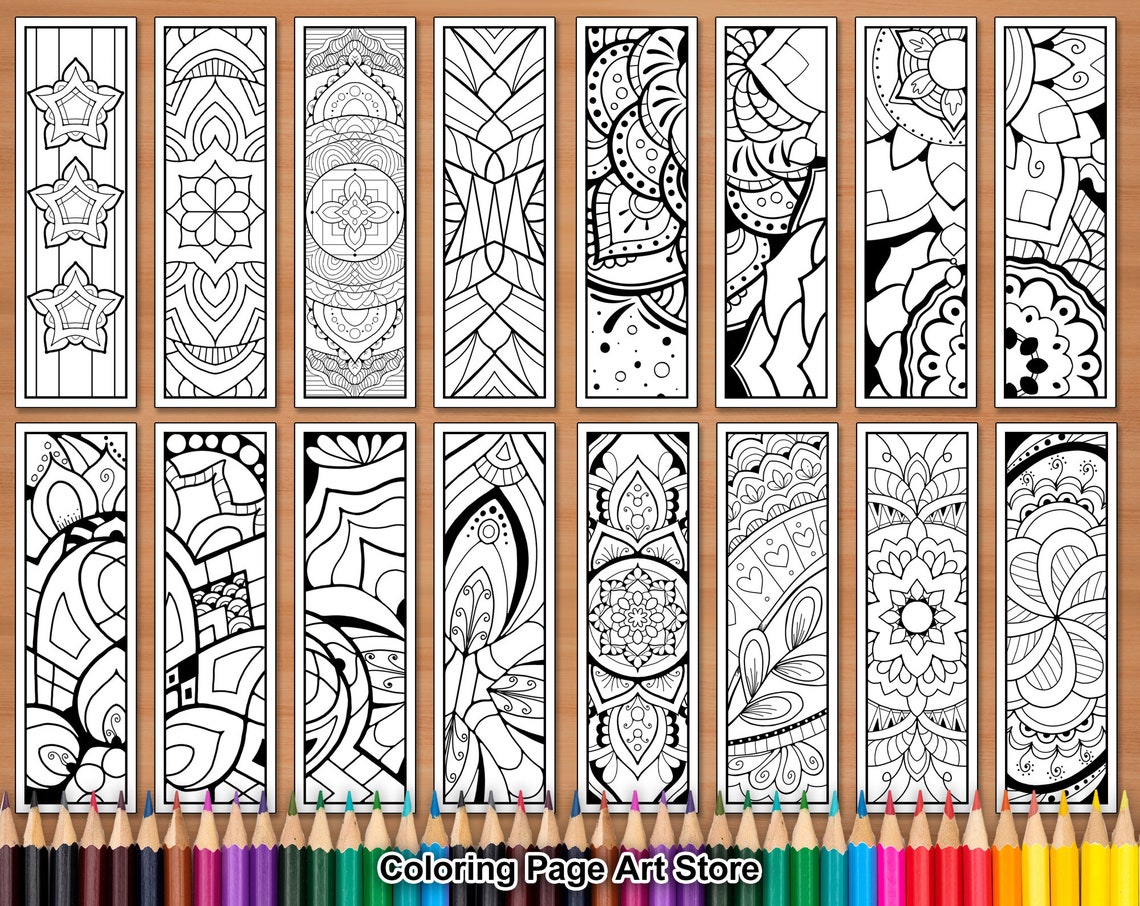 Printable Coloring Bookmarks Mandala Bookmarks Bookmarks for Kids and ...