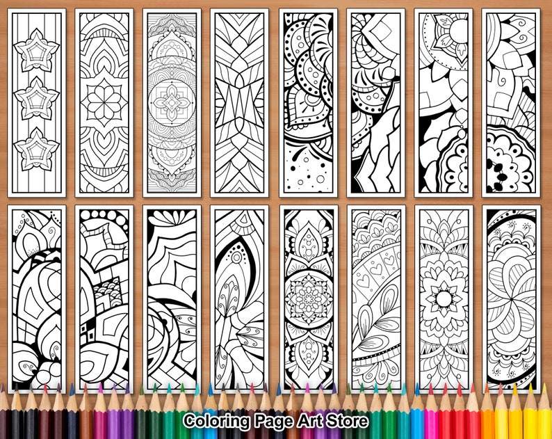 Printable Coloring Bookmarks | Mandala Bookmarks | Bookmarks for Kids ...