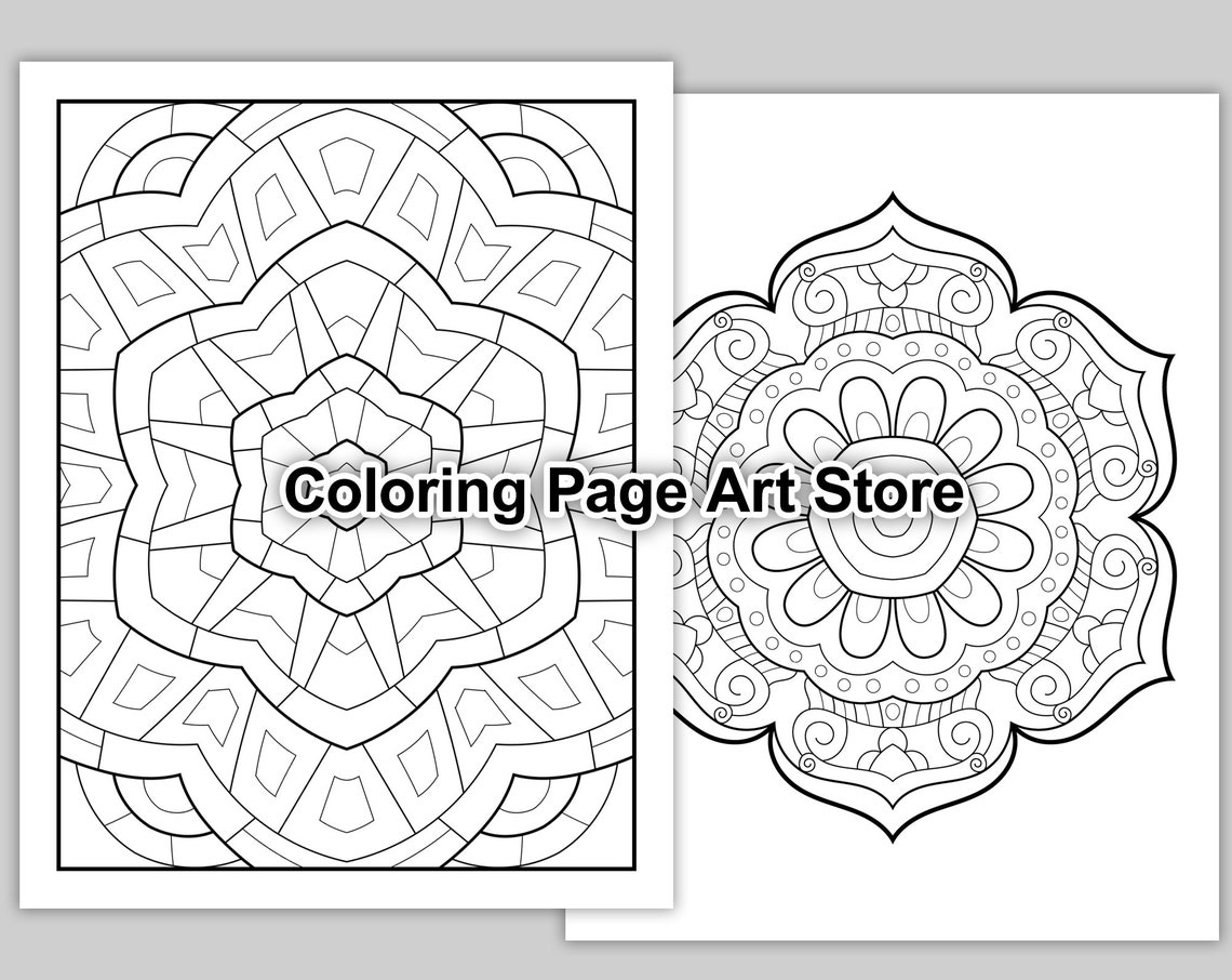 Mandala Coloring Book | 50 Printable Coloring Pages | Instant Download ...
