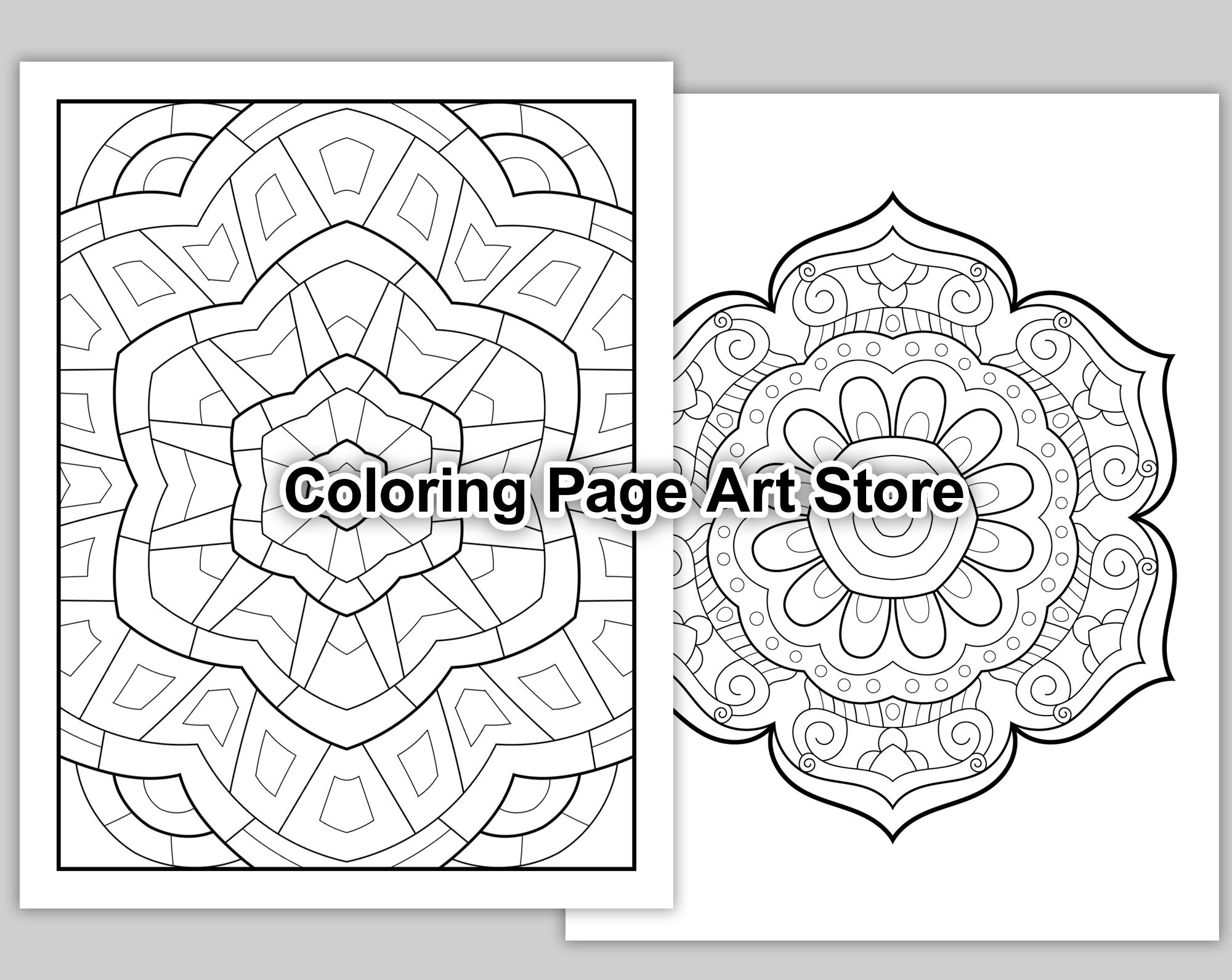 Mandala Coloring Book | 50 Printable Coloring Pages | Instant Download ...