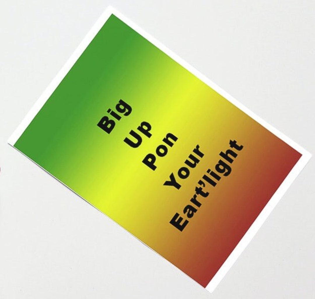 Rasta Earthlight Blessings Birthday Card, Jamaican Culture, Happy ...