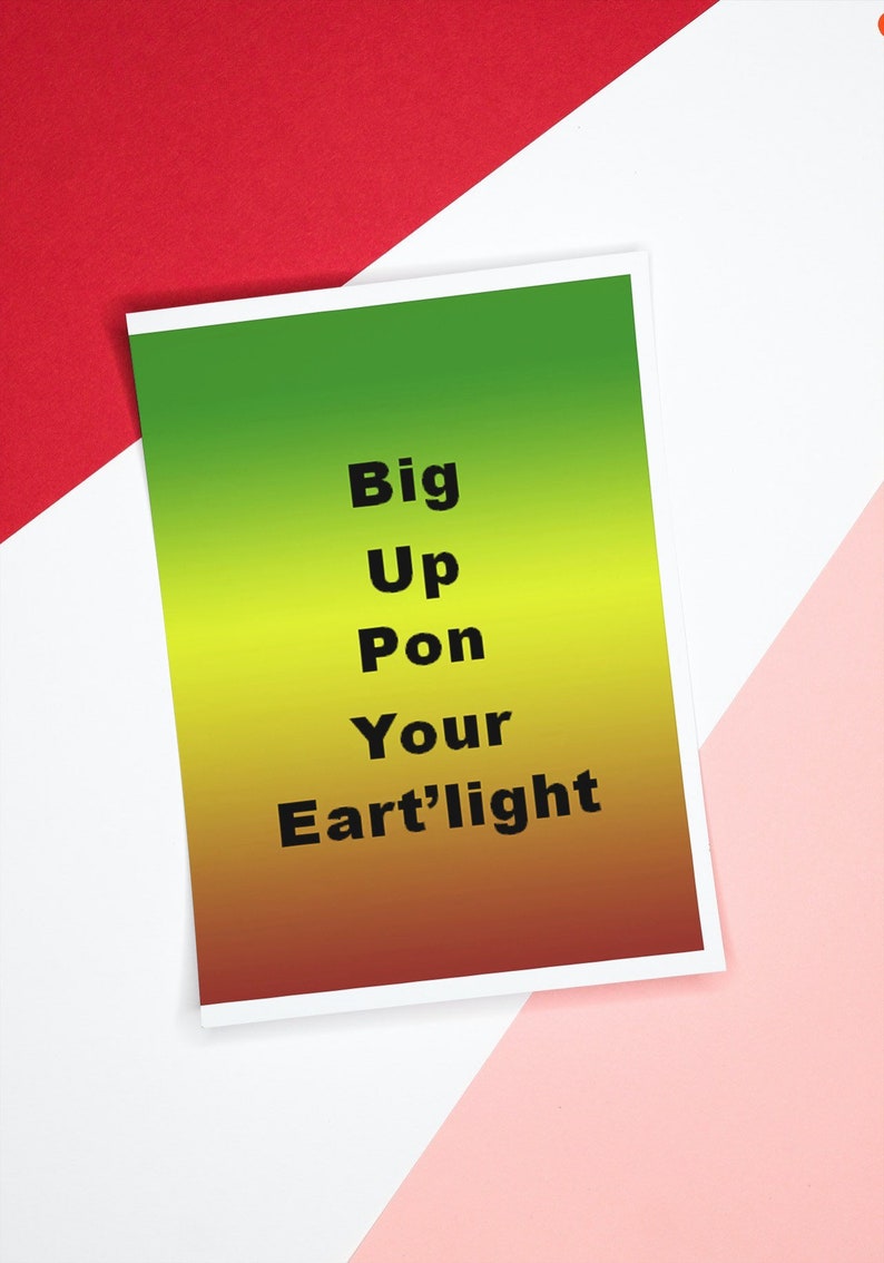 Rasta Earthlight Blessings Birthday Card, Jamaican Culture, Happy ...