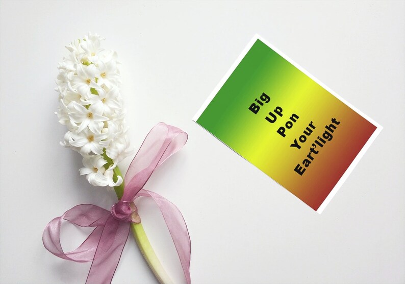 Rasta Earthlight Blessings Birthday Card, Jamaican Culture, Happy ...