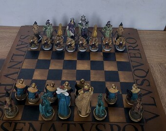 Painted Vintage Chess - Etsy