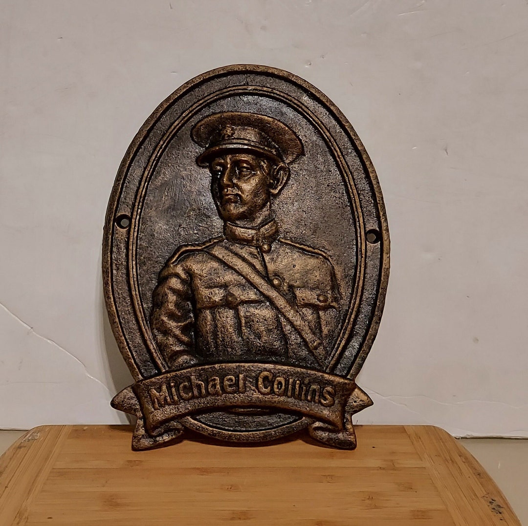 Cast Metal Bronze Effect Michael Collins Wall Plaque/michael Collins ...