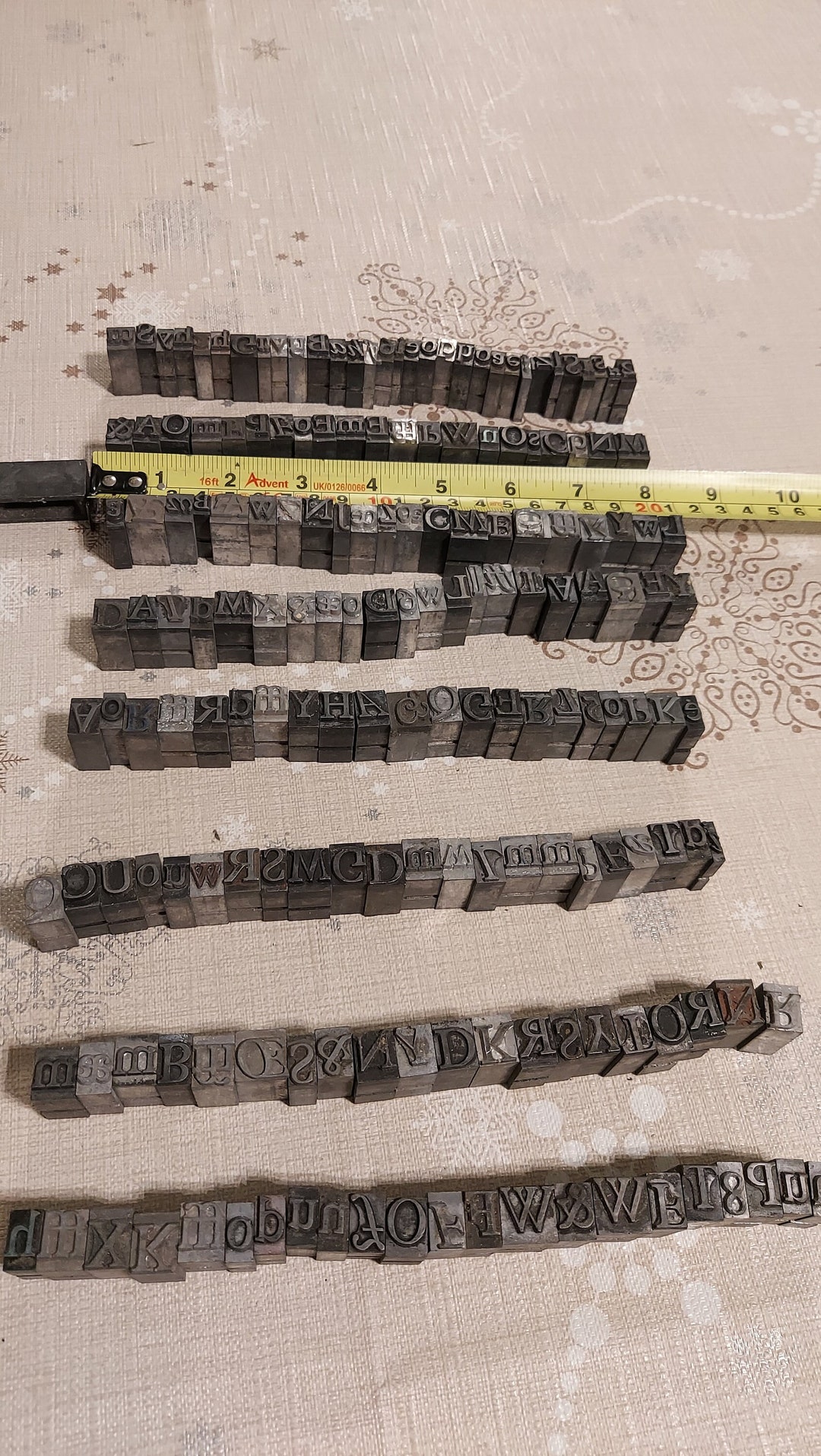 Mixed Lead Typeset 1lb Weight/printers Typeset/lead Type/vintage Letter ...