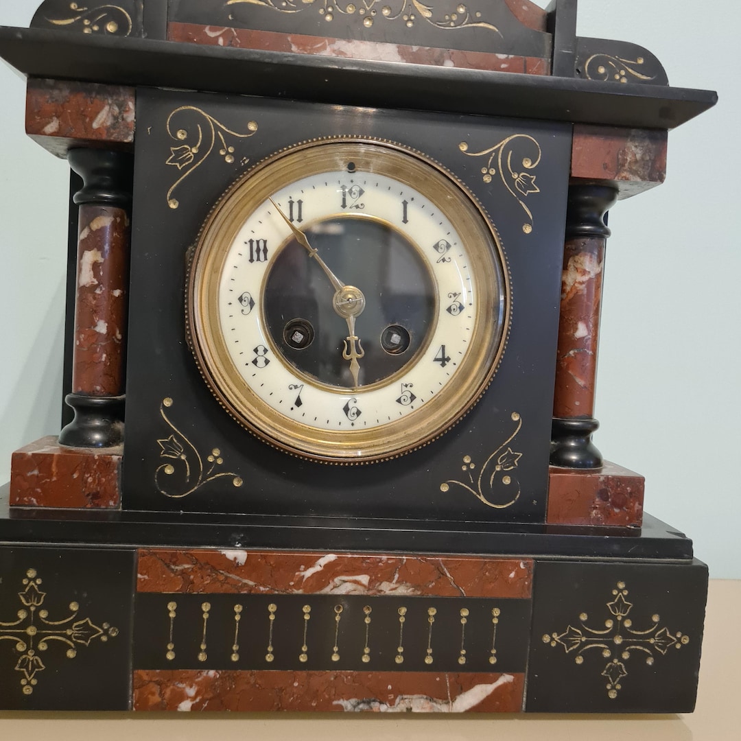 Antique French Slate Clock Wigh Japy Freres Movemant/french Clock - Etsy