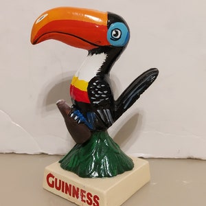 Cast Iron Guinness Toucan Drinking Beer Figurine - Etsy