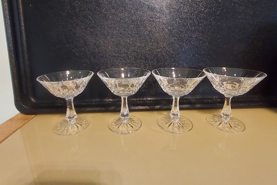 Waterford Crystal Champagne Cocktail Saucers, Set of 4 - Etsy