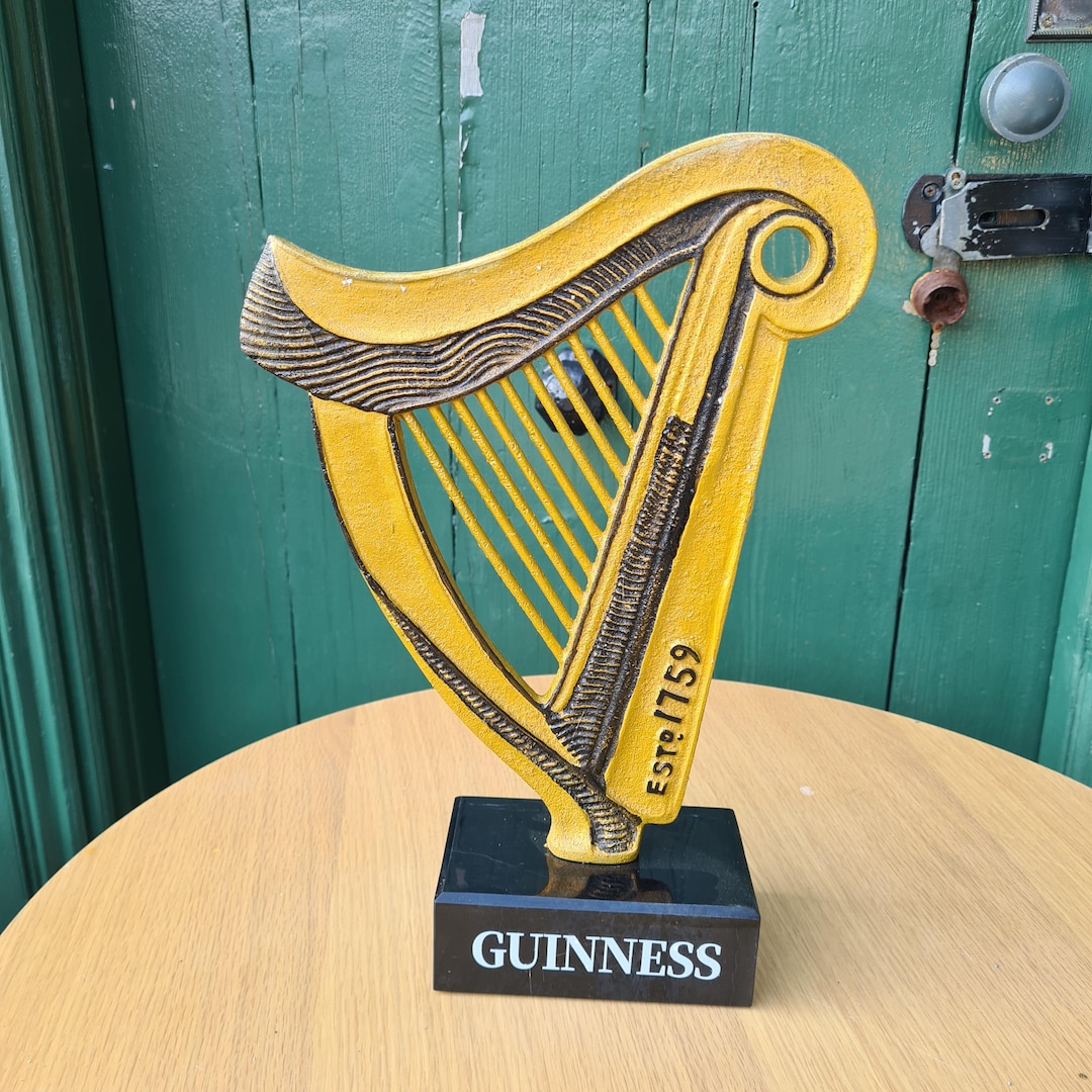 Cast Iron Guinness Golden Harp Mounted on Italian Marble - Etsy