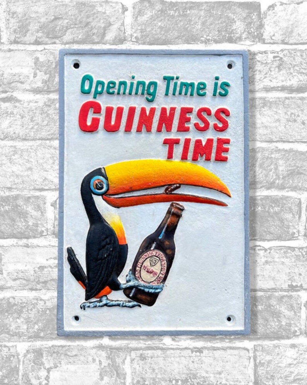 Guinness Toucan Wall Sign/cast Iron Guinness Beer Wall Decor/guinness ...