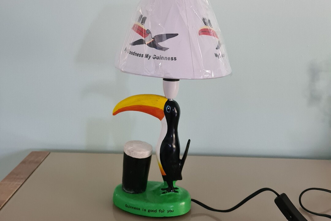 Vintage Style Resin Guinness Toucan Table Lamp/guinness Toucan Lamp - Etsy