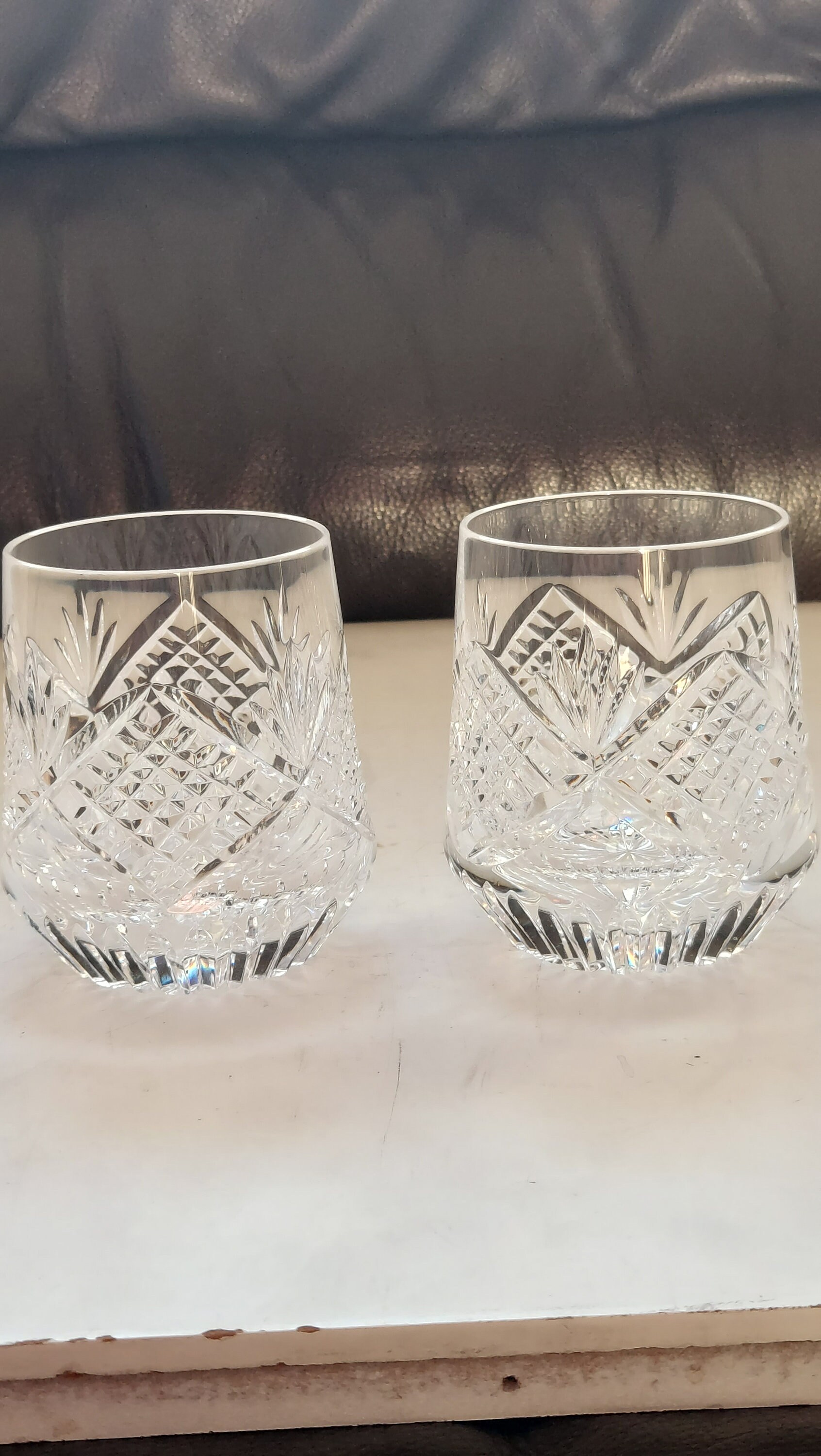 Pair of Vintage Tyrone Crystal Roly Poly Whisky Glasses/ - Etsy