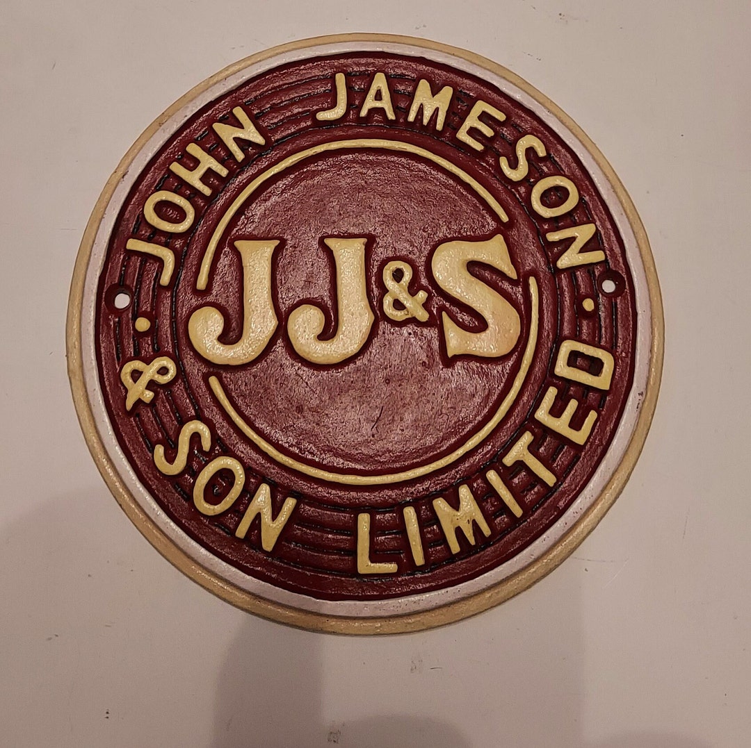 John Jameson Whiskey Cast Iron Advertising Sign/jameson Whiskey Plaque ...