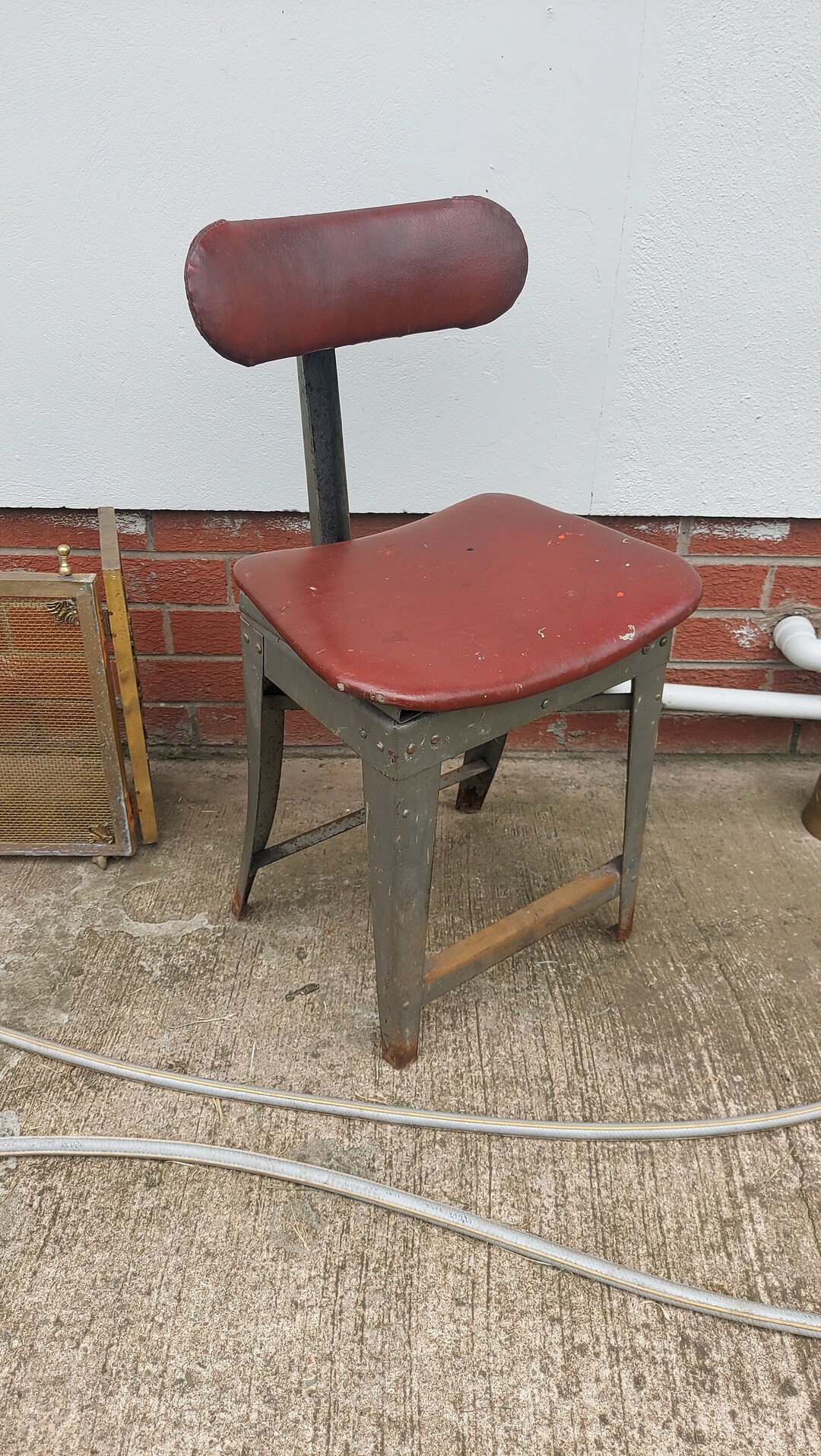 Leabank Industrial Factory Stool Circa 1950 - Etsy