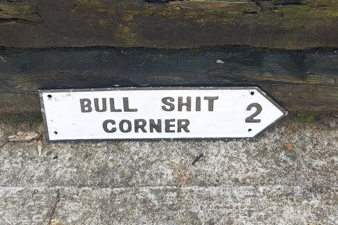 Ireland Vintage Style Road Sign for Bullshit Corner/mancave Decor/home ...