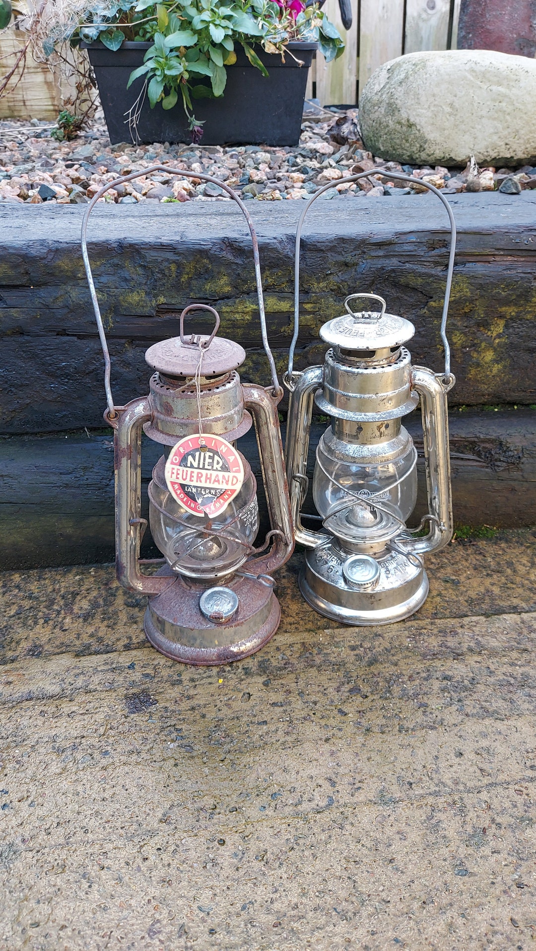Two Vintage Feuerhand 275 Hurricane Lanterns, West German Made - Etsy