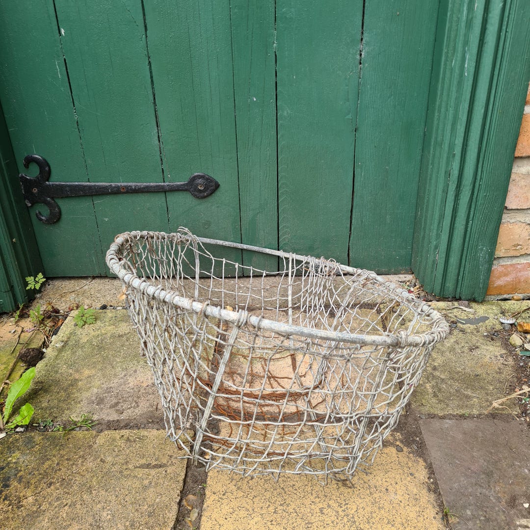 Antique Irish Wire Potato Basket - Etsy