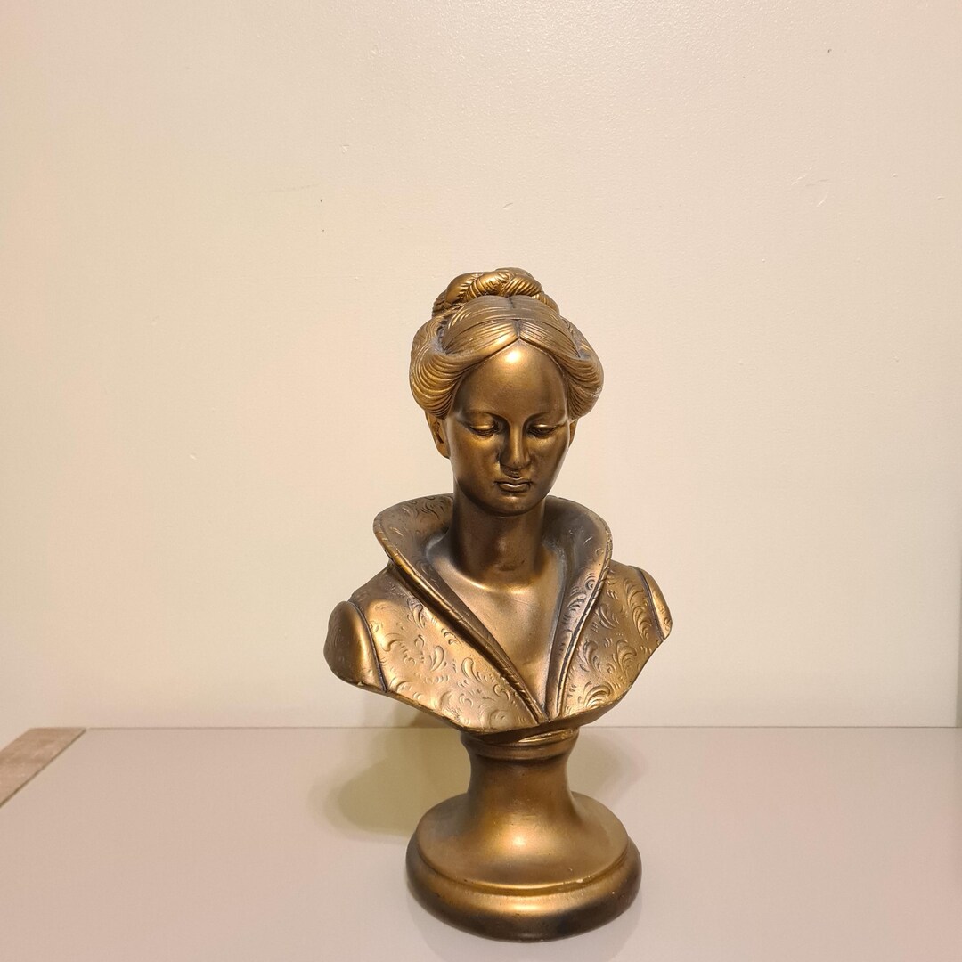 Golden Italian Lady Bust Statue – Gianneli Style Sculpture - Etsy