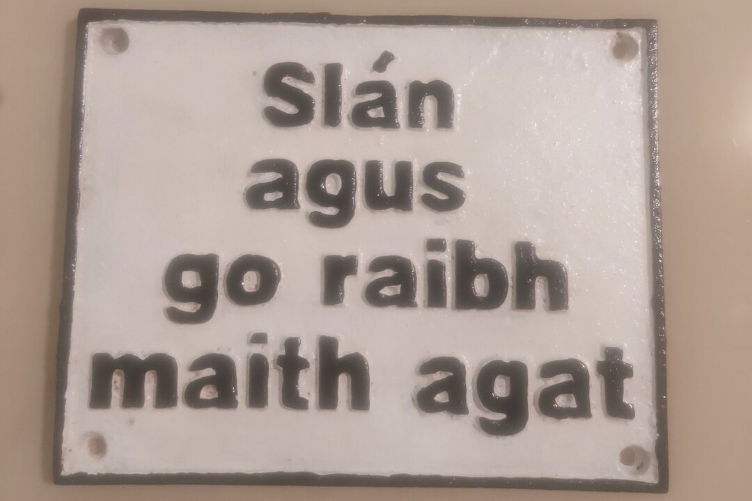 Vintage Style Cast Iron Irish Sign/ Goodbye and Thank You Irish Sign ...