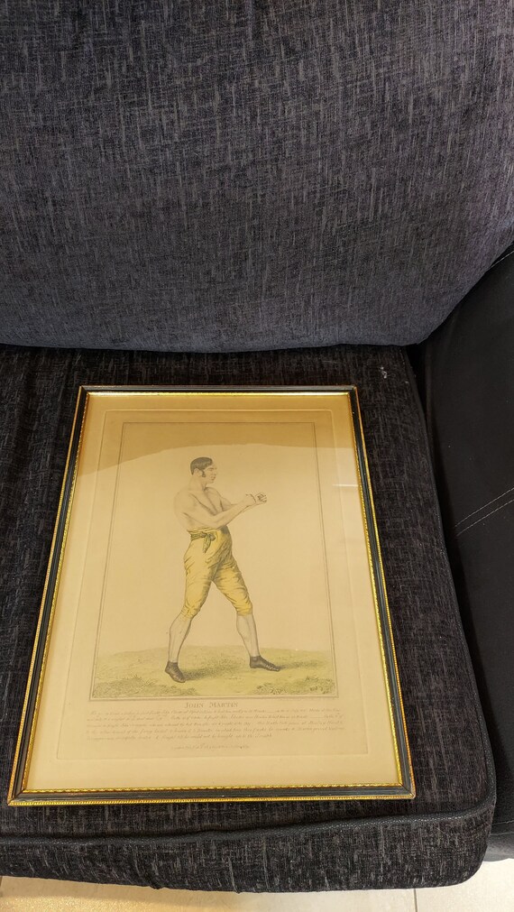 Old Etching of 19th Century Boxer/boxing Nostalgia/vintage | Etsy