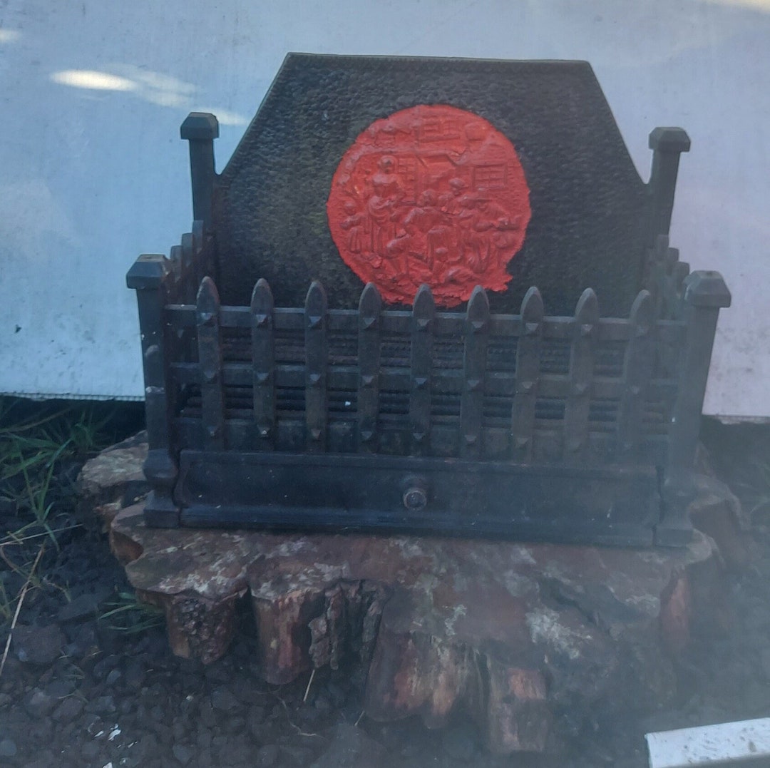 Vintage Heavy Cast Iron Fire Dog Grate/fire Insert/fire Decor - Etsy